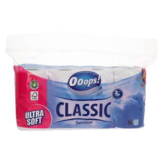 „Tualetinis Popierius Ooops! Classic Sensitive, 8 Rit.“ parduotuvėje „Rimi“ | Mazuma.lt